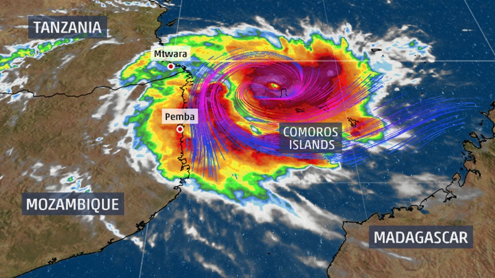 Tropical Cyclone Kenneth to Bring Feet of Rain, Damaging Winds to ...