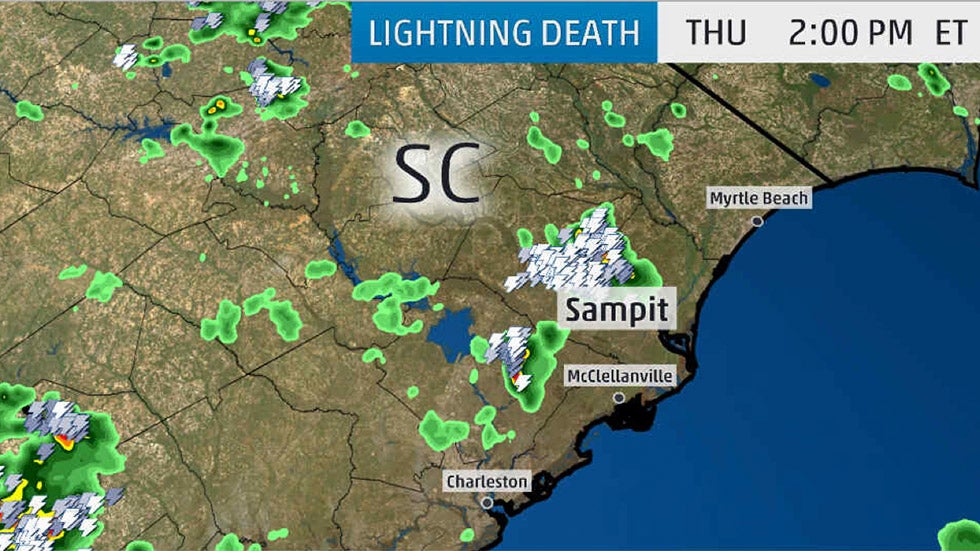 Lightning Strike Kills 1, Injures a Dozen Others in South Carolina ...