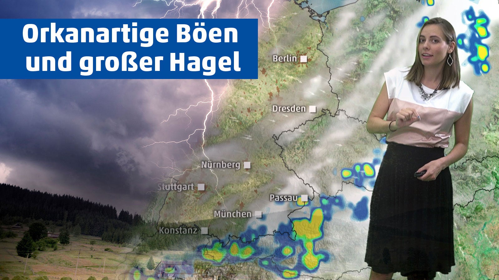 Orkanartige Böen bis 110 km/h und Hagel: Wo heute heftige Gewitter toben | The Weather Channel
