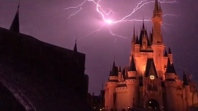 Lightning-Filled Thunderstorm Creates Magical Photos of Disney's Iconic ...
