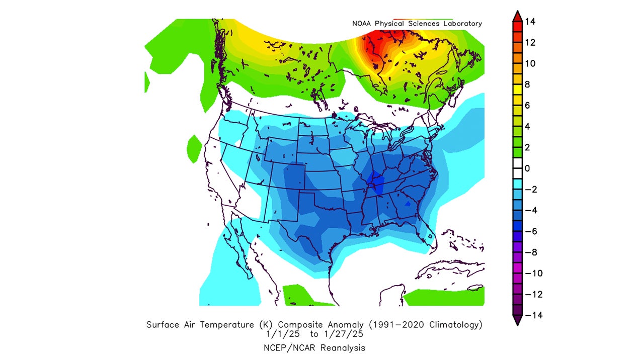February Temperature Outlook Trends Warmer In South, East, But There's ...