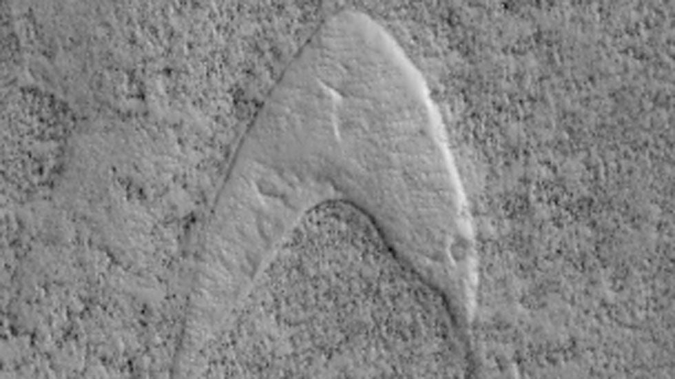 Nasa Spacecraft Spots Star Trek Logo On Mars Space In A Breathtaking