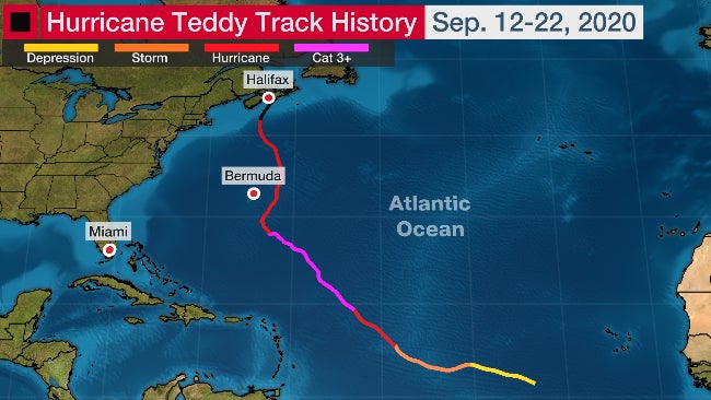 'Ginormous' Hurricane Teddy Churned Up Surf on U.S. East Coast, Then ...