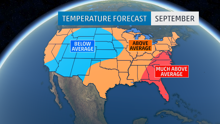 Fall 2015 Temperature Forecast from The Weather Channel | The Weather ...