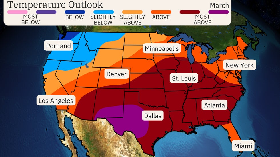 January To March 2025 US Temperature Forecast | Weather.com