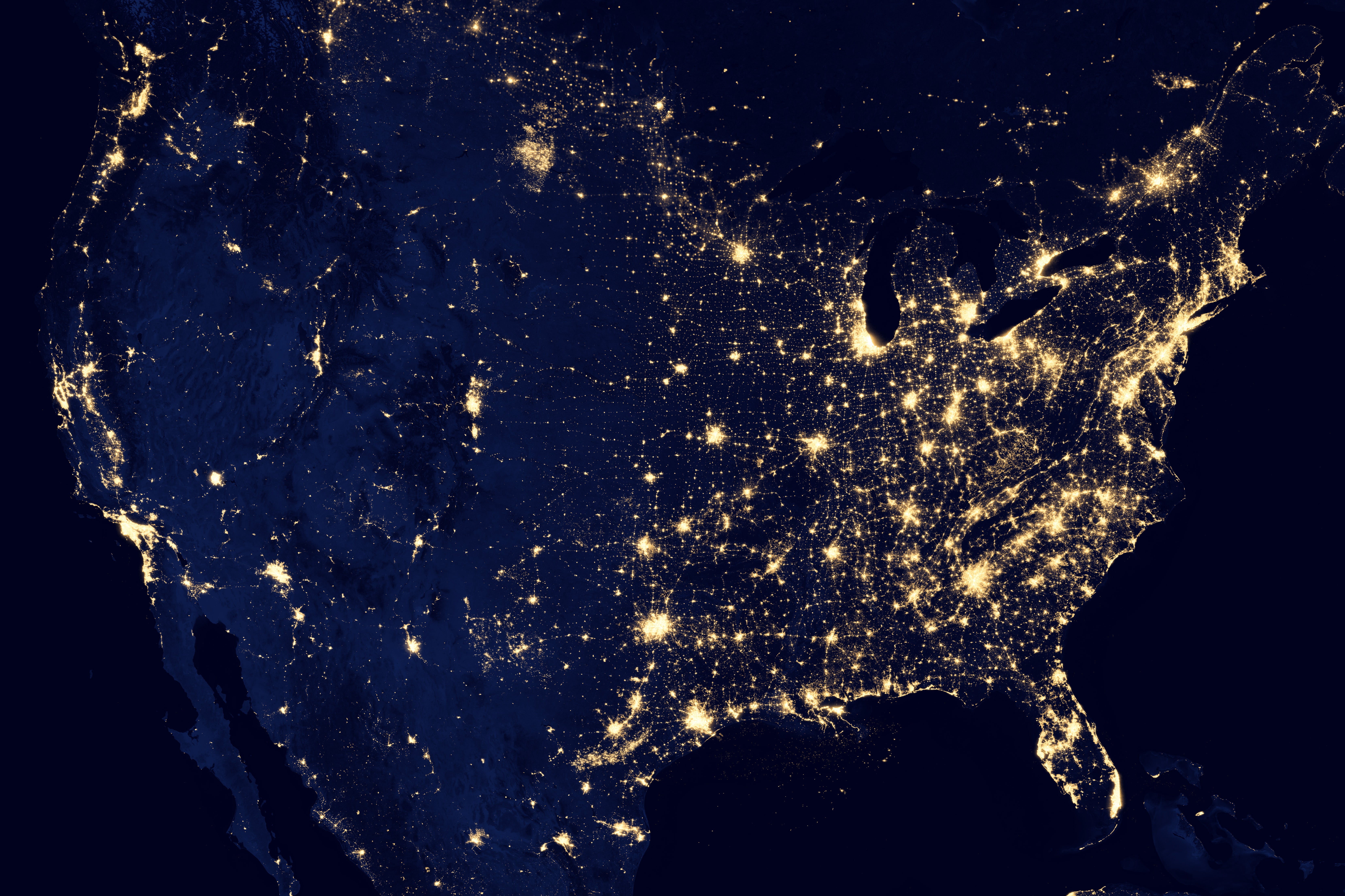 Satellite Maps At Night