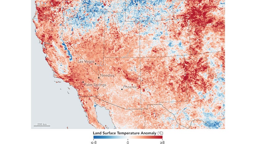 NASA Maps Reveal Scope, Intensity of Southwest's Extreme Heat Wave ...