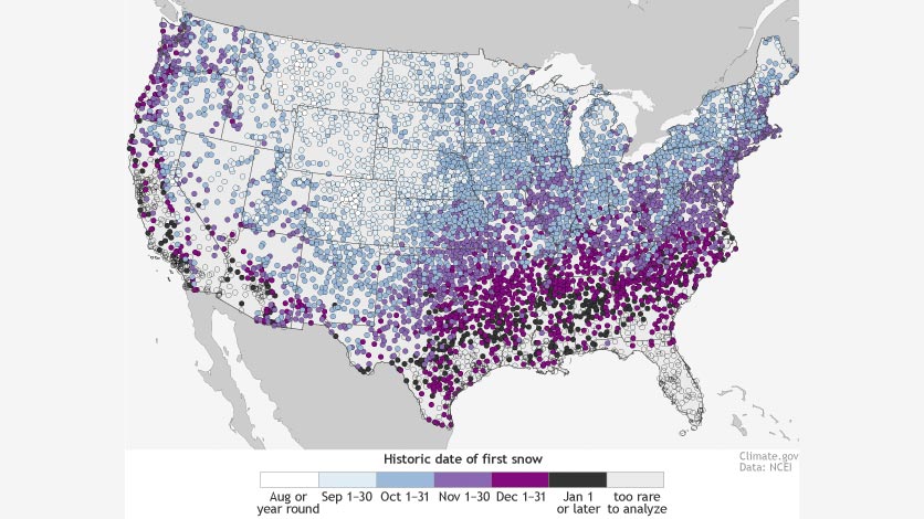 First Accumulating Snow Can Happen Just Weeks From Now in Some U.S ...