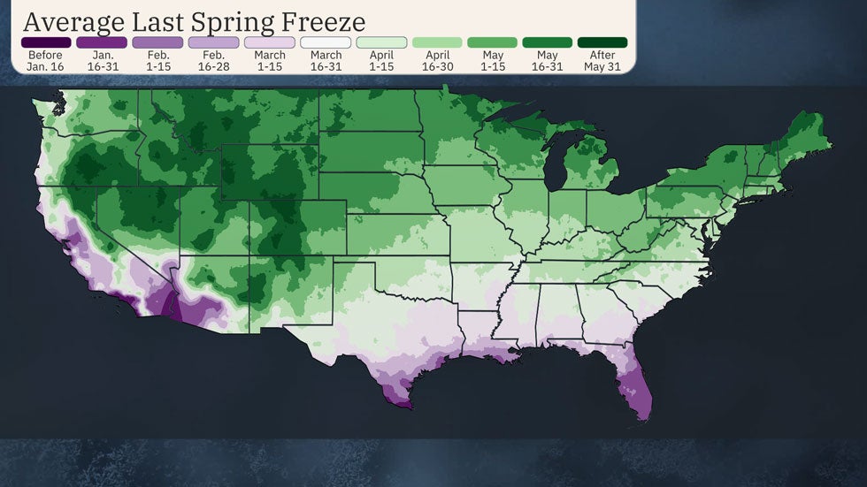 When You’re Most Likely To See Your Last Freeze Of The Season, On ...