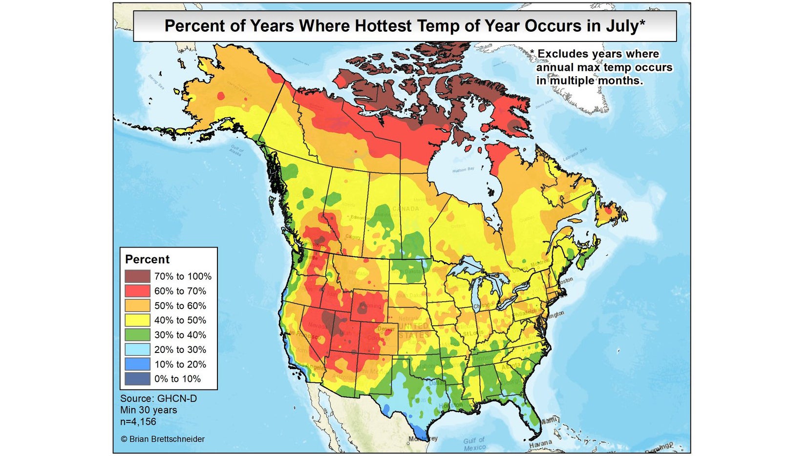 This is How Often the Hottest Temperature of the Year Occurs in June ...