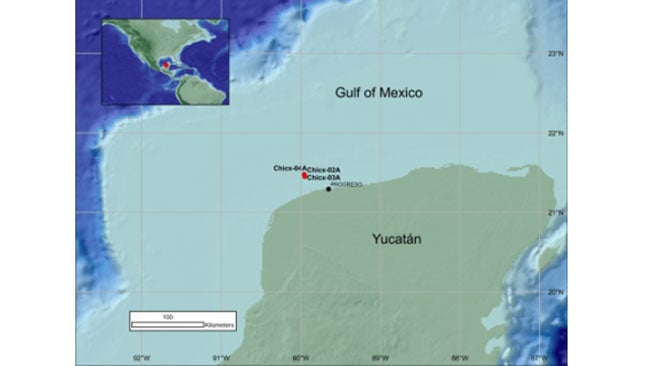 Yucatan Asteroid Impact Map