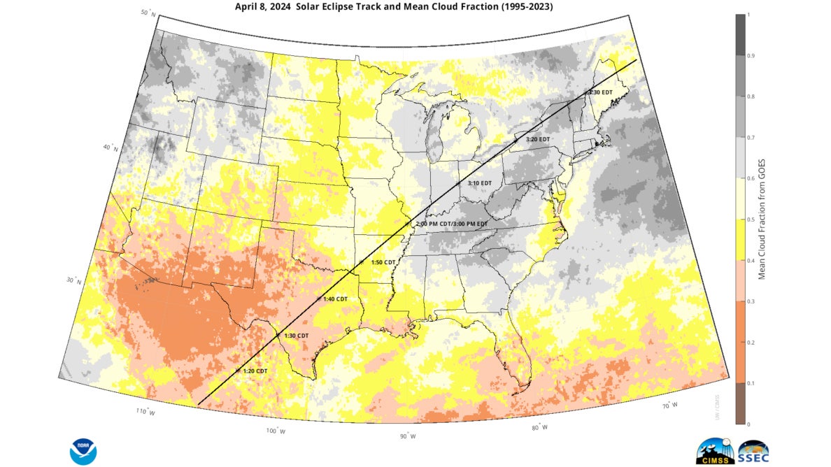 April 8 Solar Eclipse: Here's What History Shows For Cloud Cover ...