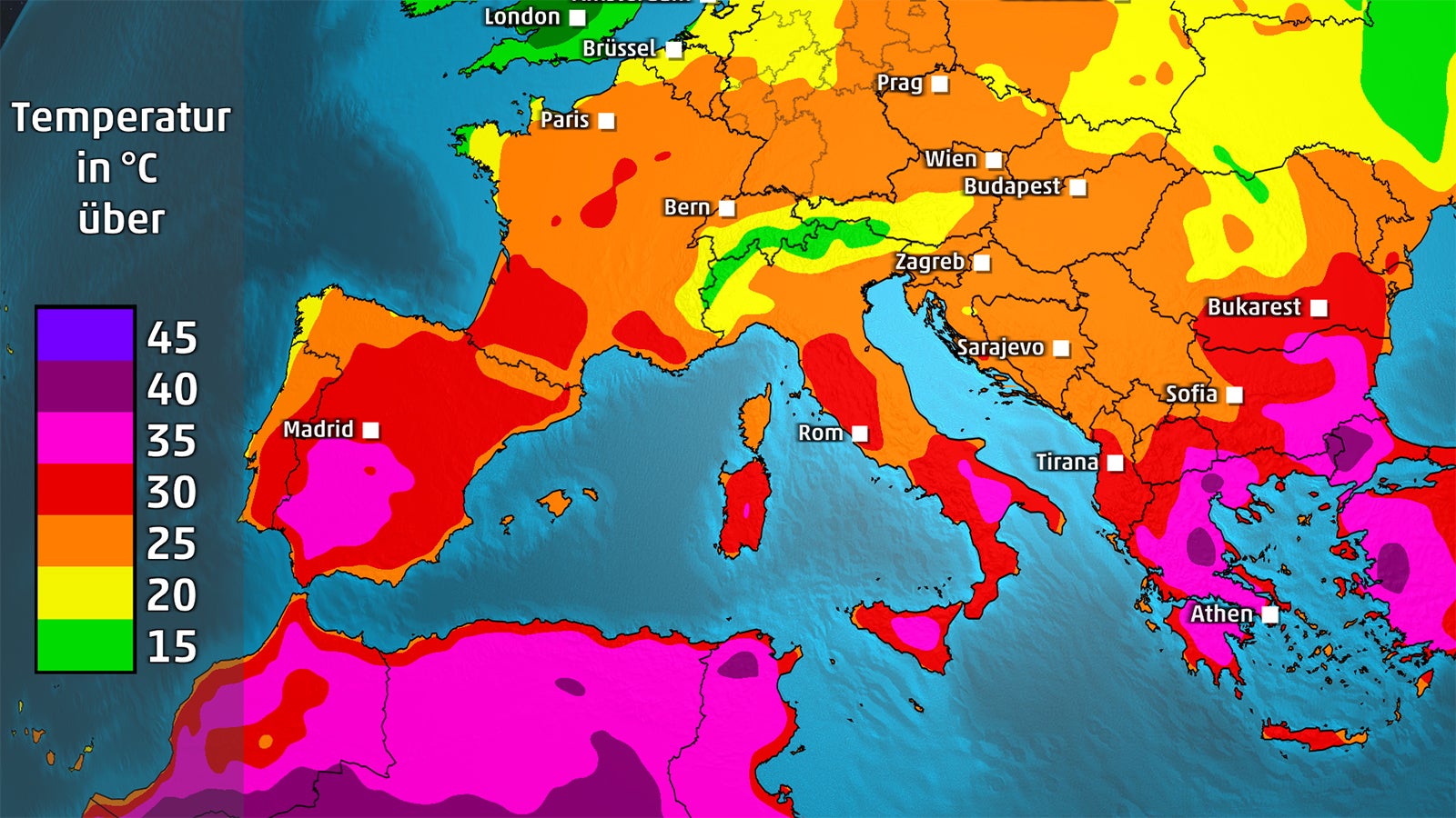 Über 40 Grad: Hitzewelle in Italien und Südosteuropa | Weather.com