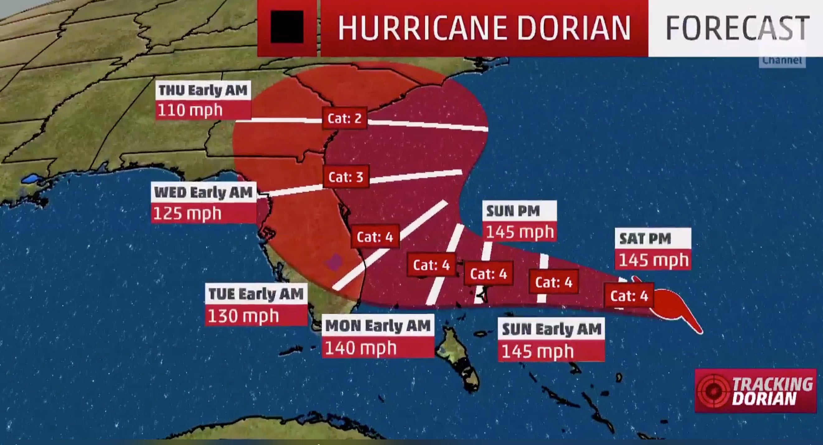 Hurricane Dorian Now a Threat to Southern Atlantic Coast | The Weather ...