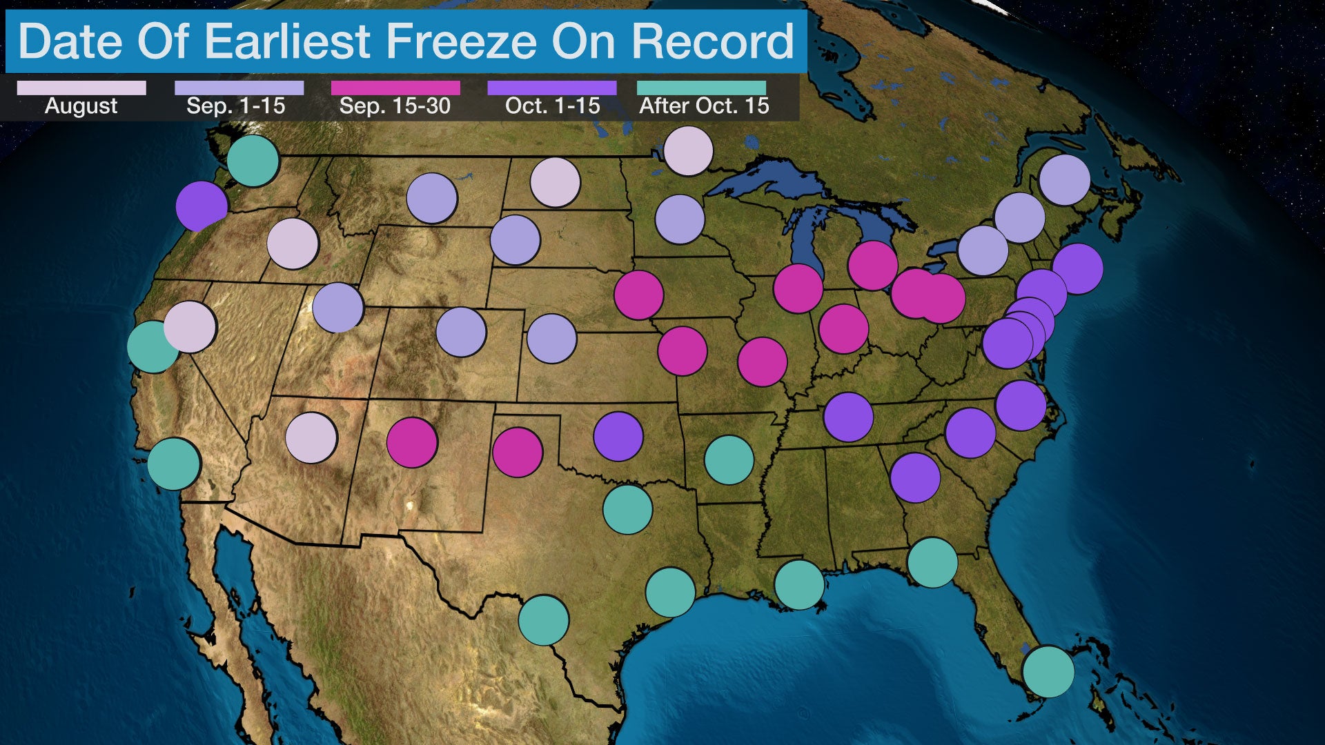 Here's the Earliest You Could See Freezing Temperatures in Your Area ...