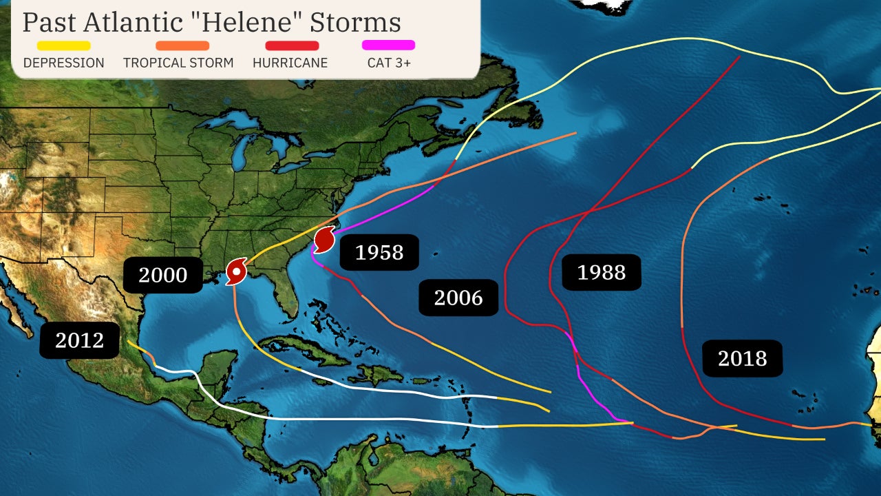 Helene's Tropical Storm And Hurricane History | Weather.com
