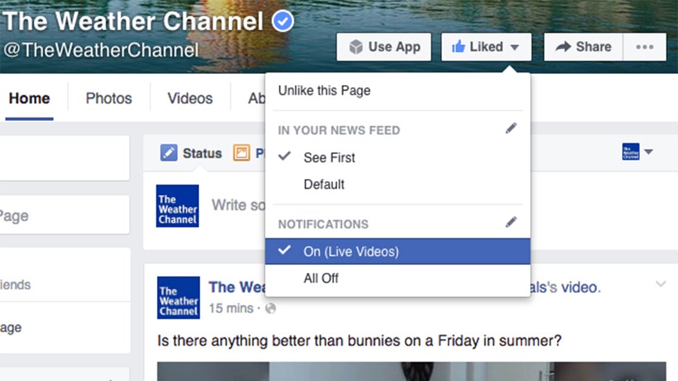 Here's How to Keep Seeing Facebook Posts from The Weather Channel | The ...