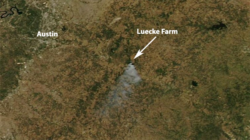 Hidden Pines Fire Ignited Near Luecke Tree Formation in Bastrop County ...