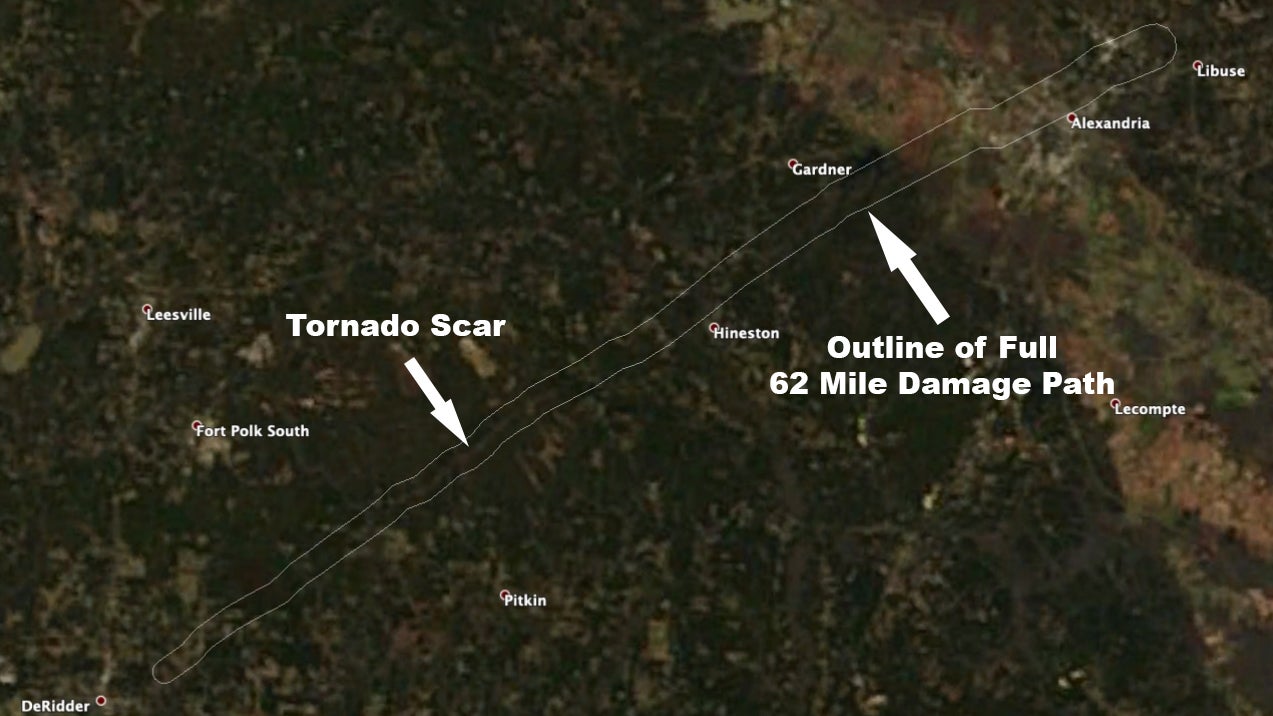 Deadly Louisiana Tornado Scar Seen in Satellite Images | The Weather ...