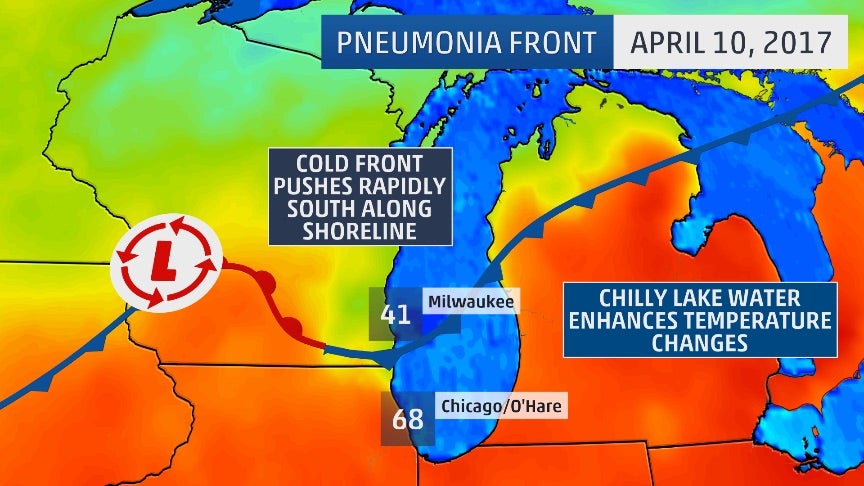 'Pneumonia Front' Hits Milwaukee, Chicago, Plunging Temperatures in ...