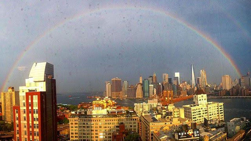 One Day Before 9/11 Anniversary, A Double Rainbow Appears Over New York ...