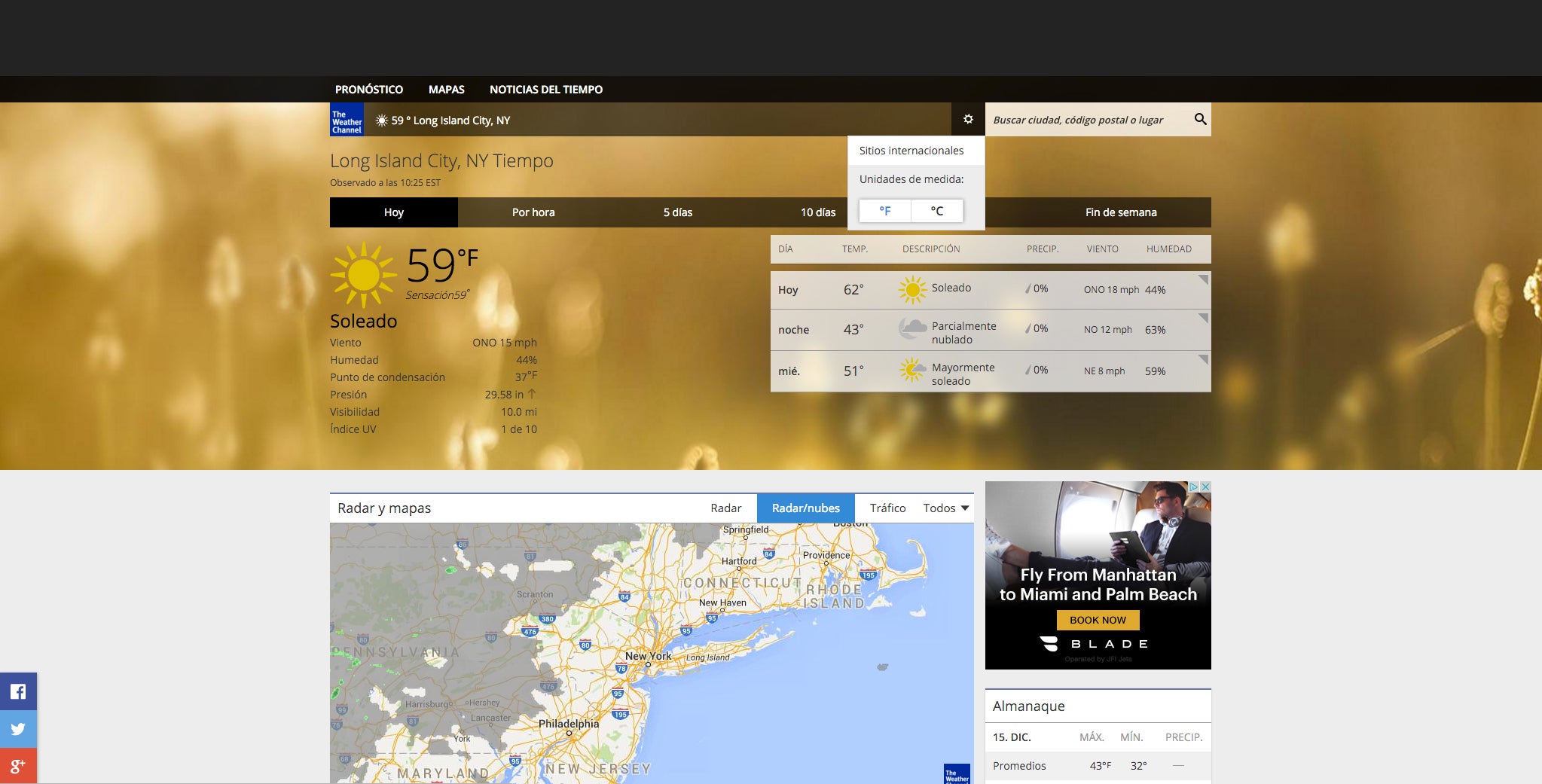 The Weather Channel renueva su versión web en español | The Weather Channel