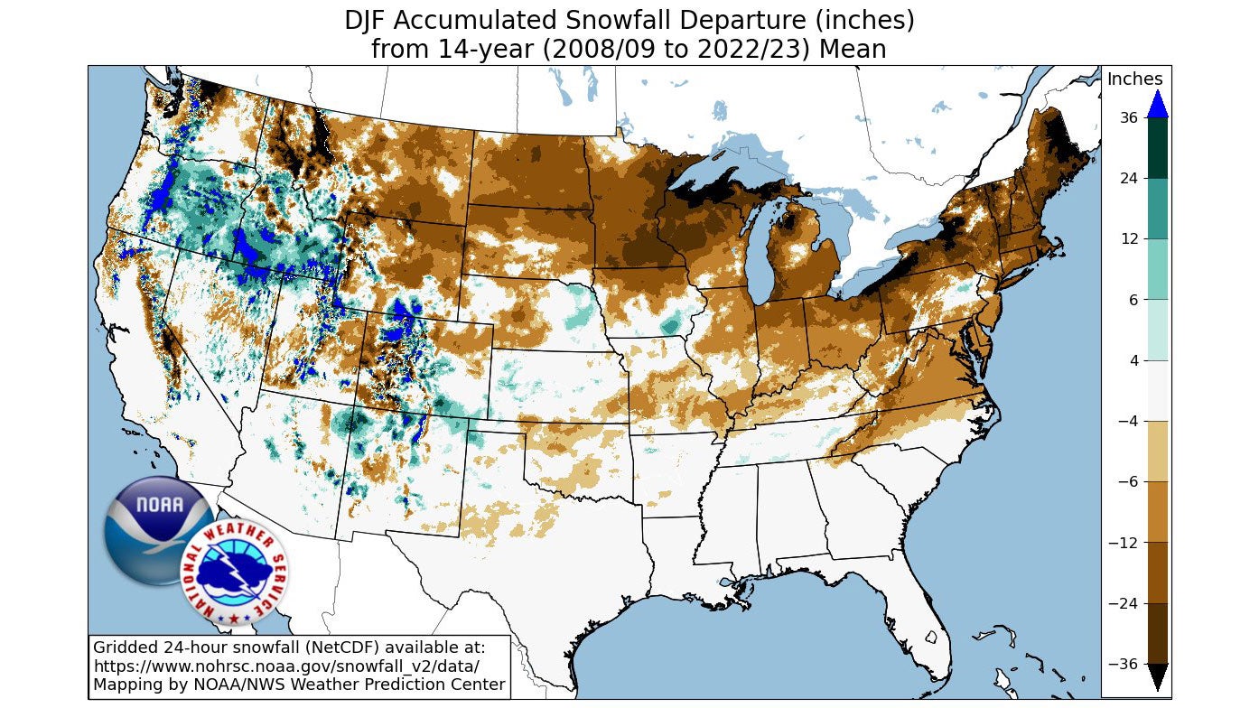 How Late Into Spring The Last Snow Of The Season Typically Occurs ...