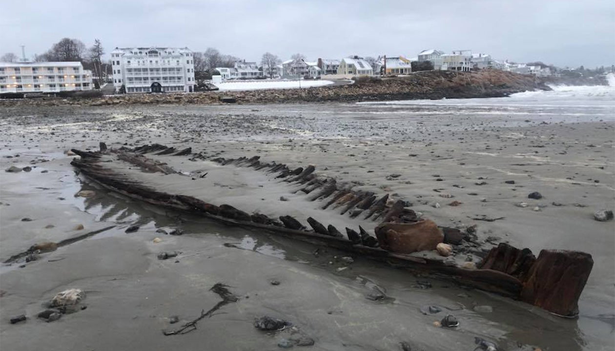 Winter Storm Riley Uncovers 250-Year-Old Maine Shipwreck | The Weather ...