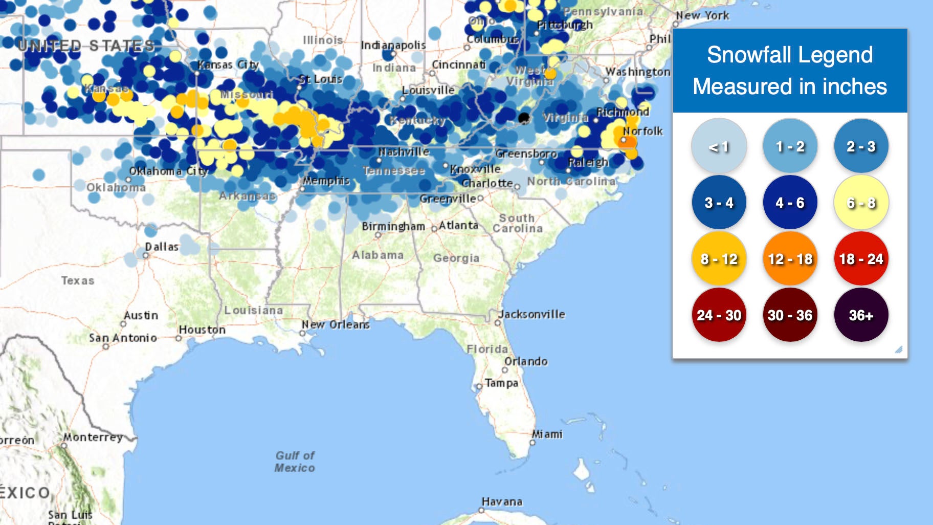 Winter Storm Kingston Dumps Snow From Plains To Mid-Atlantic, Sixth ...