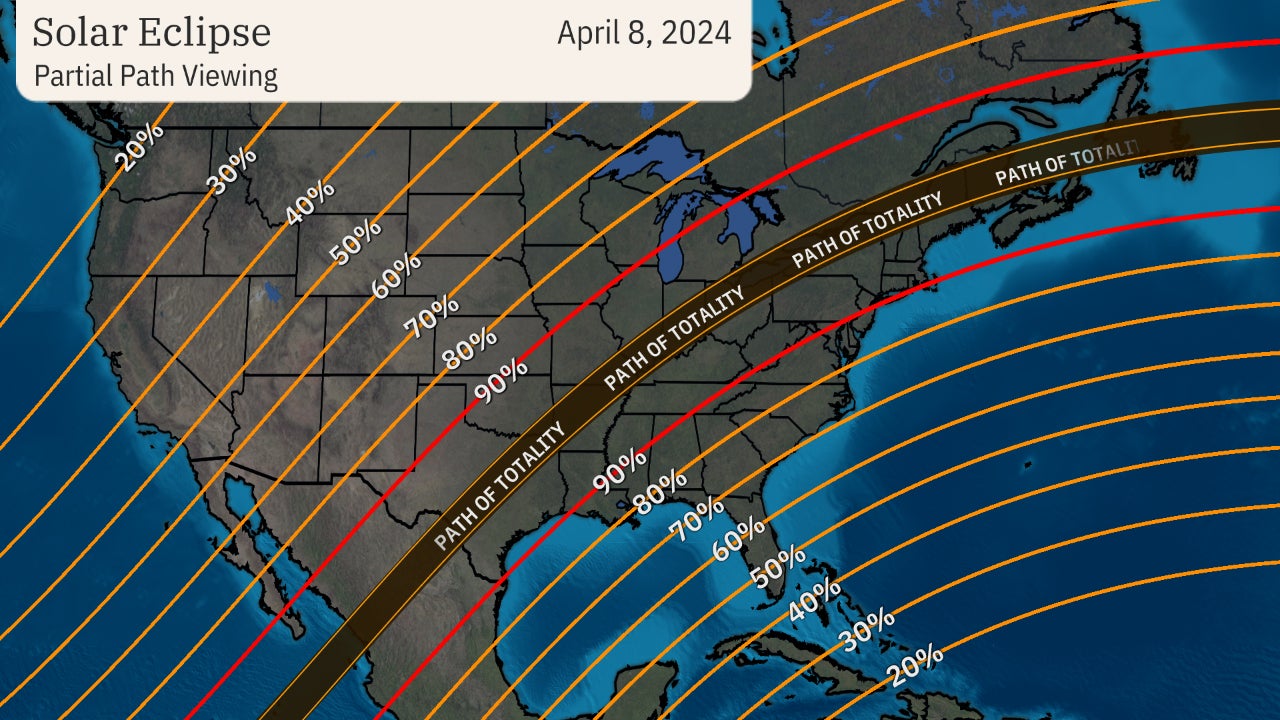 Solar Eclipse Percent Map