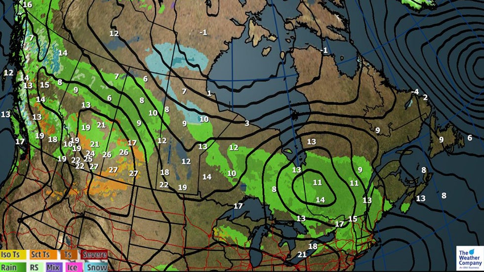 Scattered Rain and Cooler Temps Across Canada | Weather.com