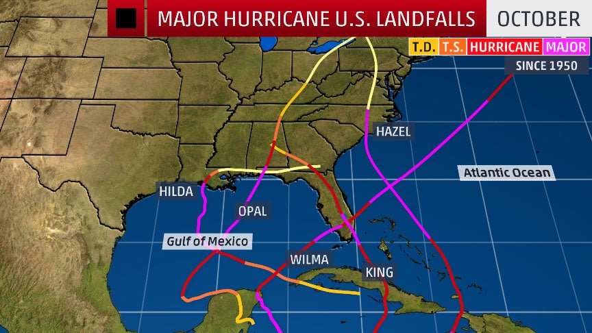 How Common Are Category 3-Plus U.S. Hurricane Landfalls in October ...