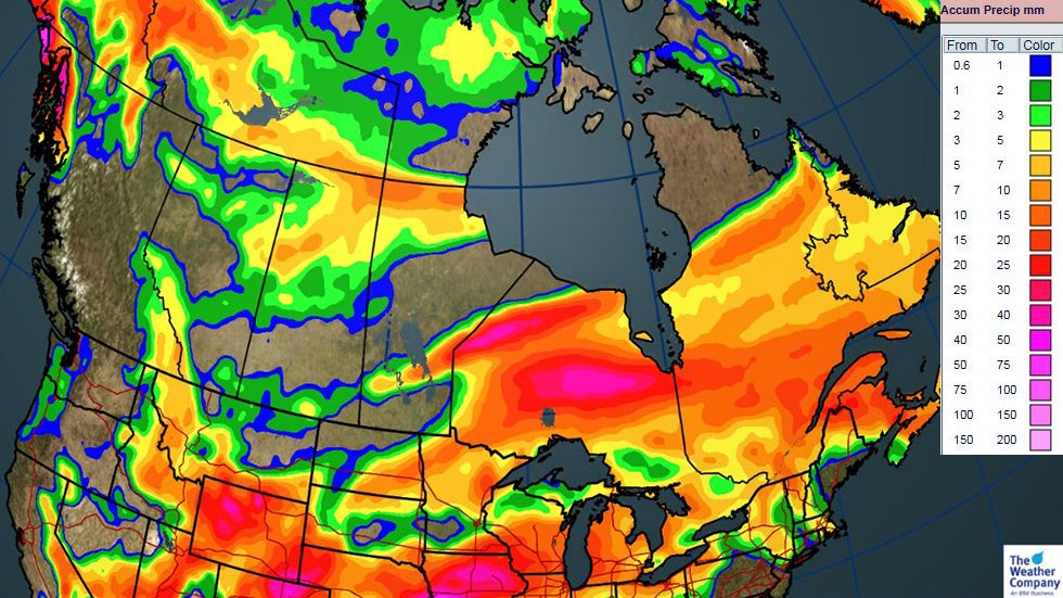 Midweek Rain Showers and Thunderstorms for Toronto, Ottawa and Montreal ...