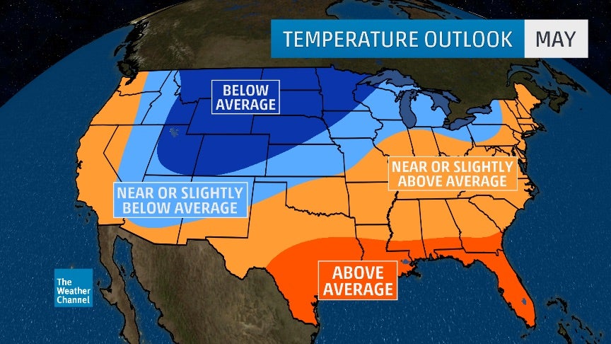 May 2017 Temperature Outlook: Cooler in Parts of North, West; South ...