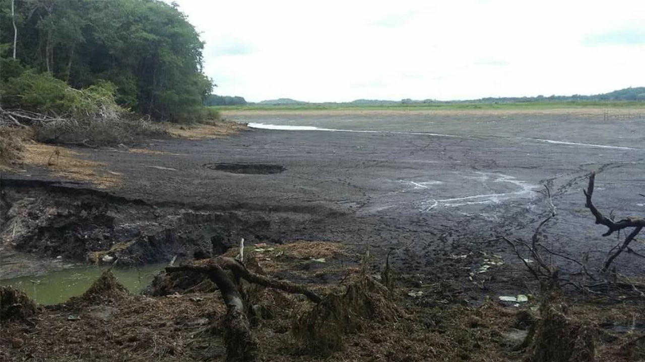 Three Sinkholes Drain Lagoon on Mexico's Yucatan Peninsula | The ...