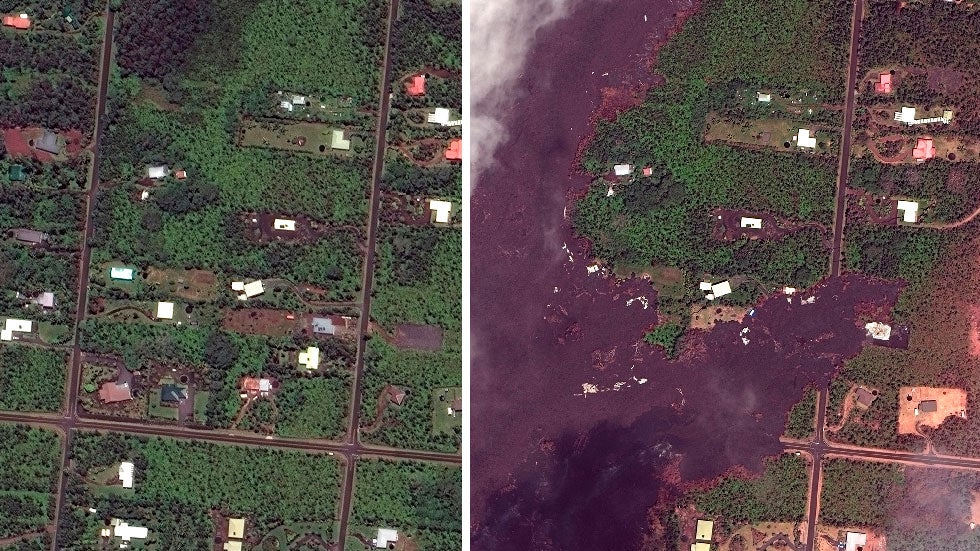 Before-and-After Satellite Images Show Damage Caused By Lava From ...