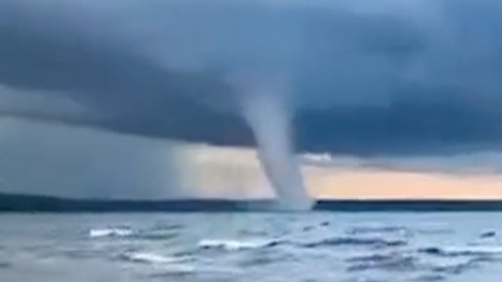 Large Waterspout Forms Over Canada Lake | The Weather Channel