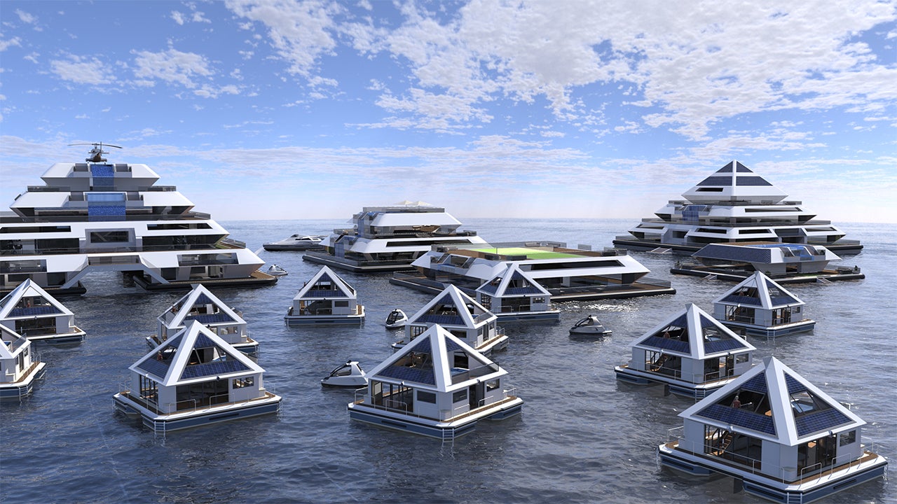 Italian Designer Crowdfunding a Futuristic Floating Pyramid Community ...