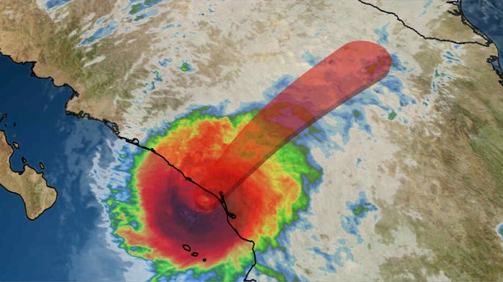Category 3 Hurricane Willa Making Landfall in West-Central Mexico | The ...