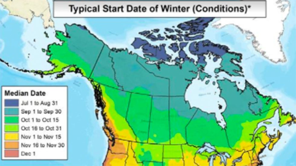 Here's When Winter Weather Conditions Typically Arrive Where You Live ...