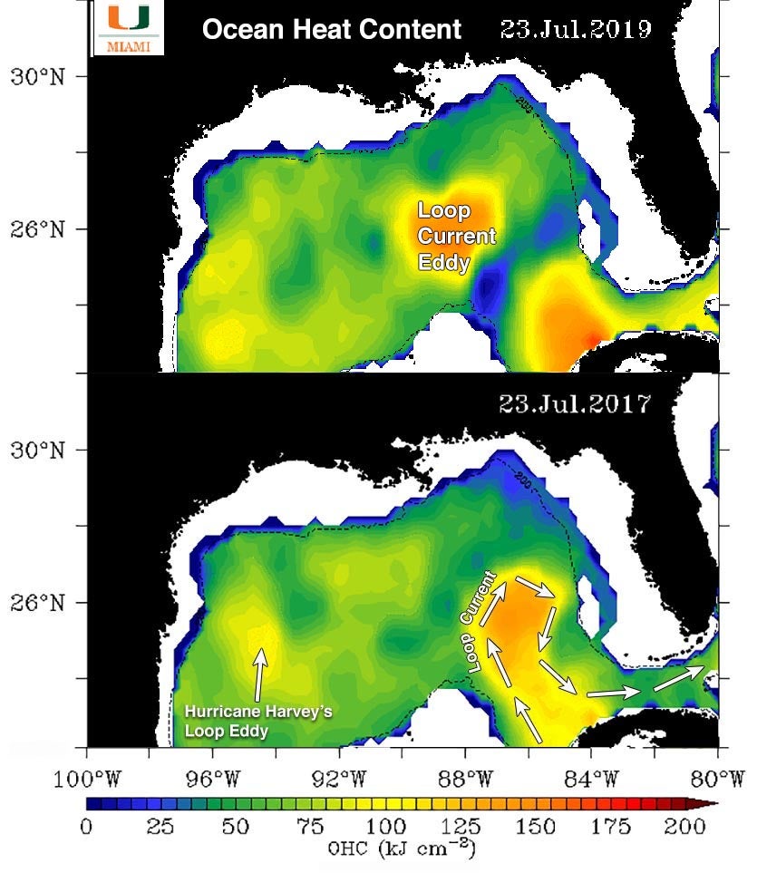 Hurricane Barry Cooled the Gulf, But High Heat Energy Lurks in a Loop ...
