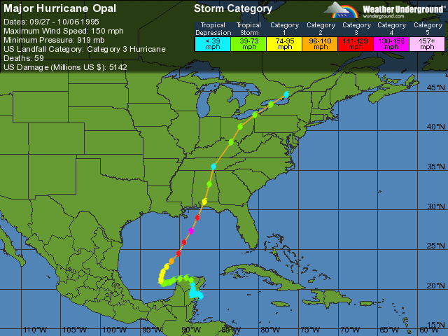 Historical Analogues for Hurricane Michael: Hermine, Dennis, Ivan, Opal ...