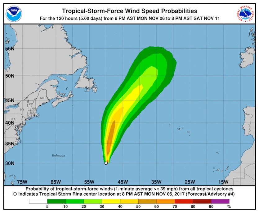 Tropical Storm Rina Forms in Central Atlantic | Weather Underground