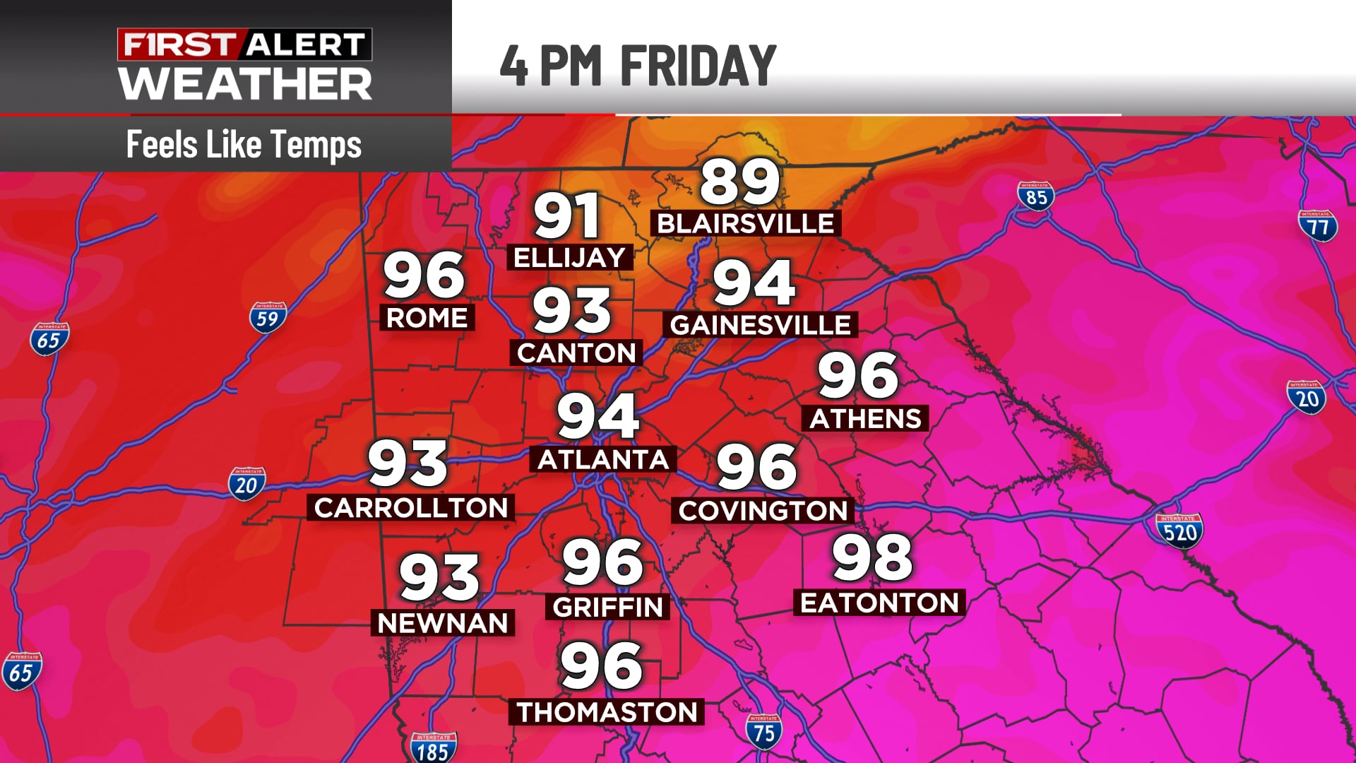 North Georgia Heat Index: Weekend to Feel Much Hotter — June 11, 2026